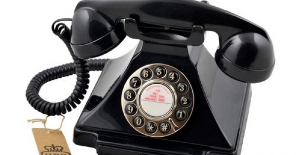 GPO 1929SPUSHBLA retro telefoon klassiek bakeliet jaren ’20 ontwerp